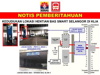 Perubahan dan kedudukan lokasi Hentian Bas SMART Selangor di KLIA ...