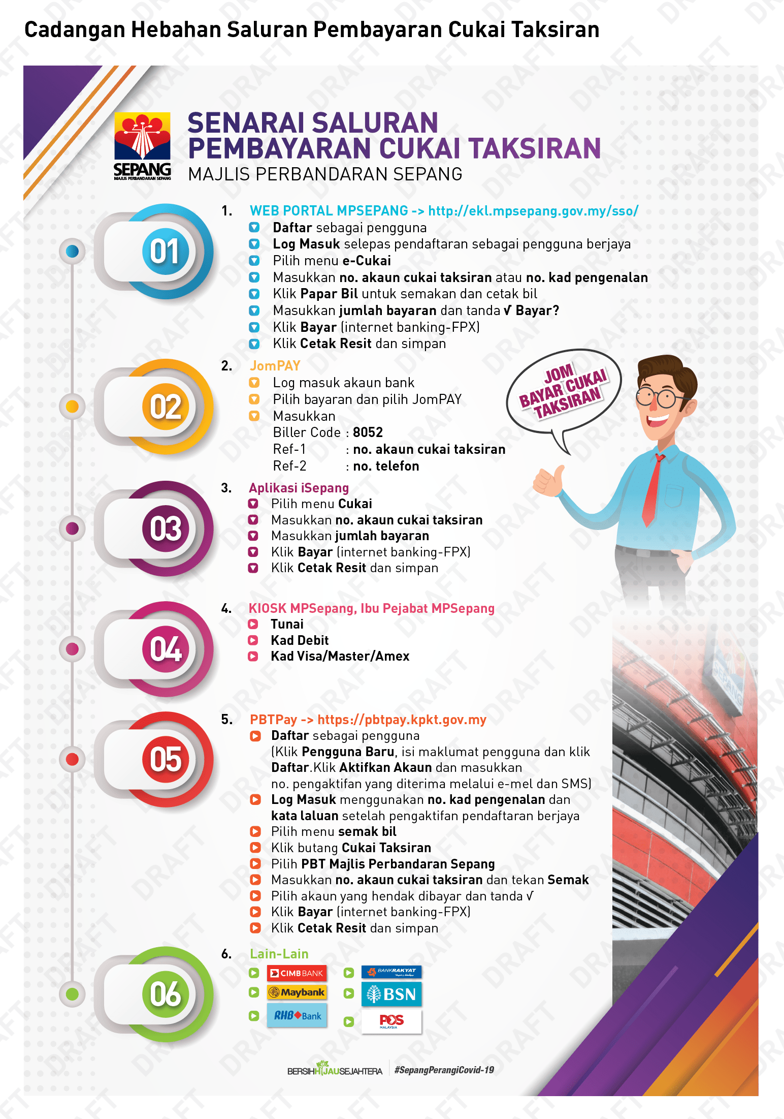 SENARAI SALURAN PEMBAYARAN CUKAI TAKSIRAN – MAJLIS PERBANDARAN SEPANG