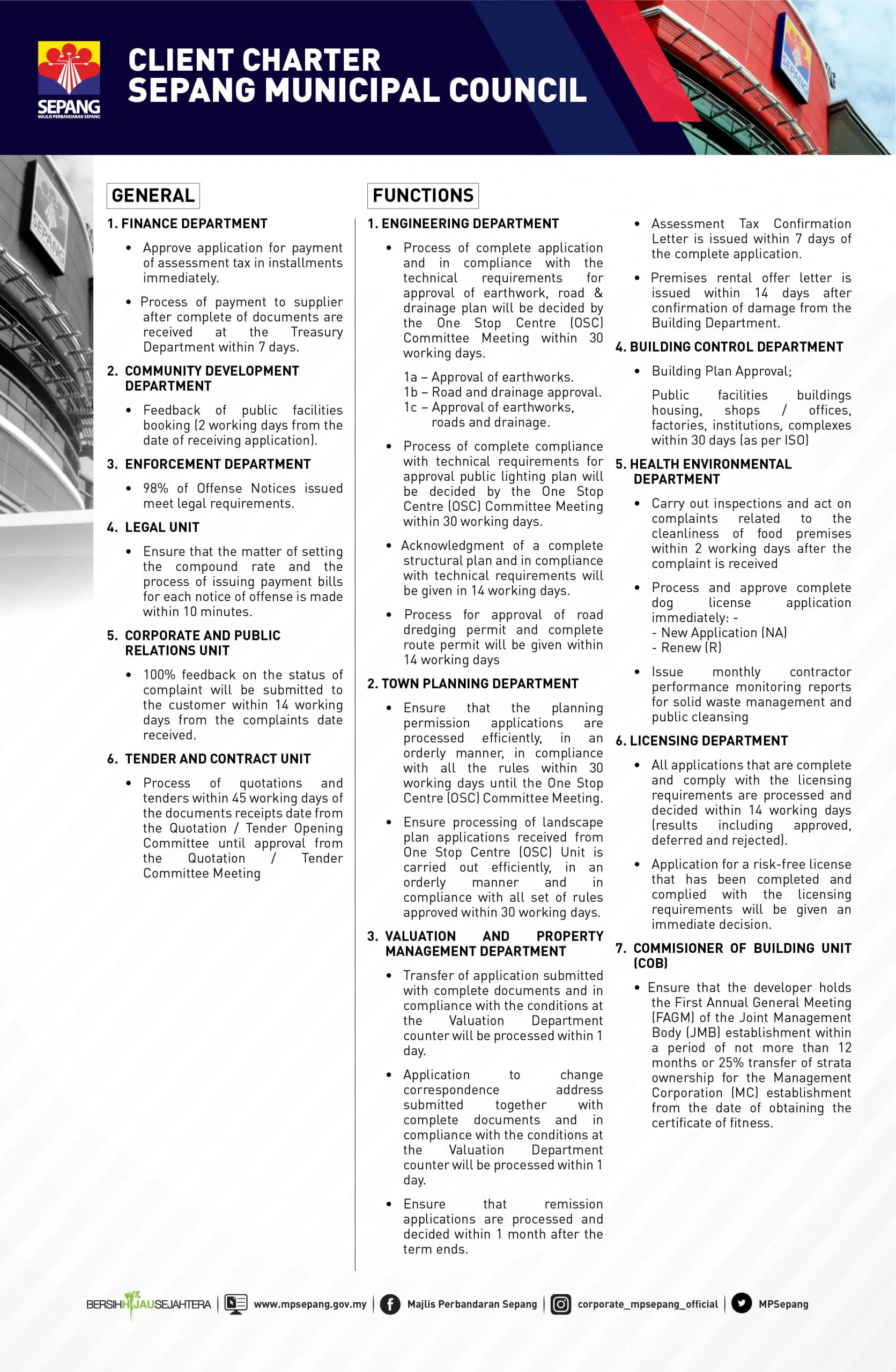 MPSepang Client Charter – MAJLIS PERBANDARAN SEPANG